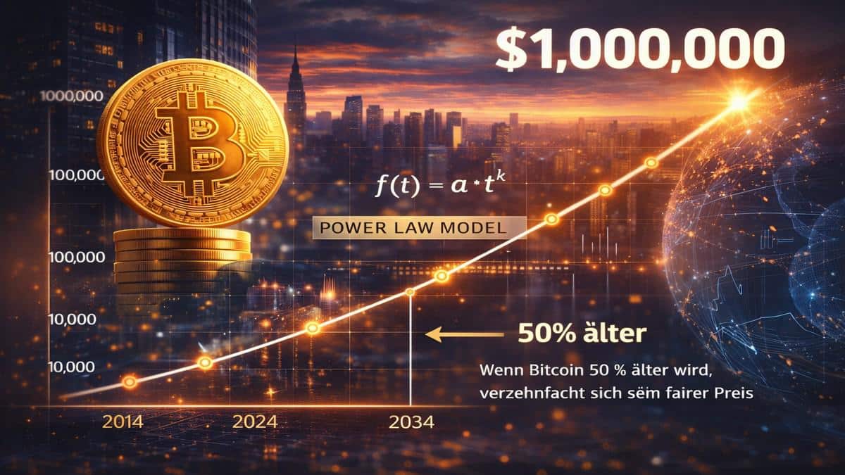 1 Mio. US-Dollar pro Bitcoin bis 2034: Power Law Modell bestätigt Preis ...